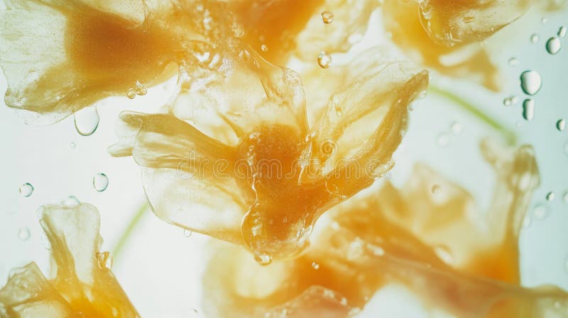 Citrus Fruit Slices in Refreshing Splash of Water with Air Bubbles ...