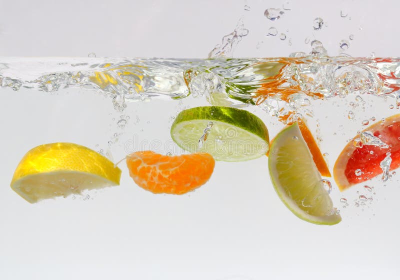 Citrus Fruit Splash stock image. Image of heathy, living - 123515703