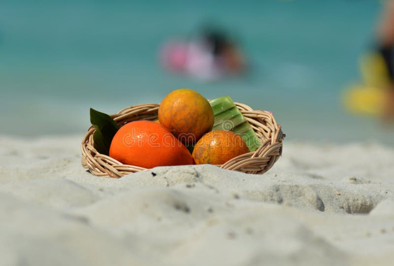 Citrus Fruits on Beach Sand Stock Image - Image of thailand, sour: 85469211