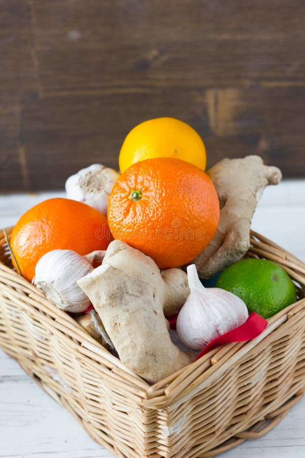 Fruits with garlic stock photo. Image of multicolor, close - 75563430