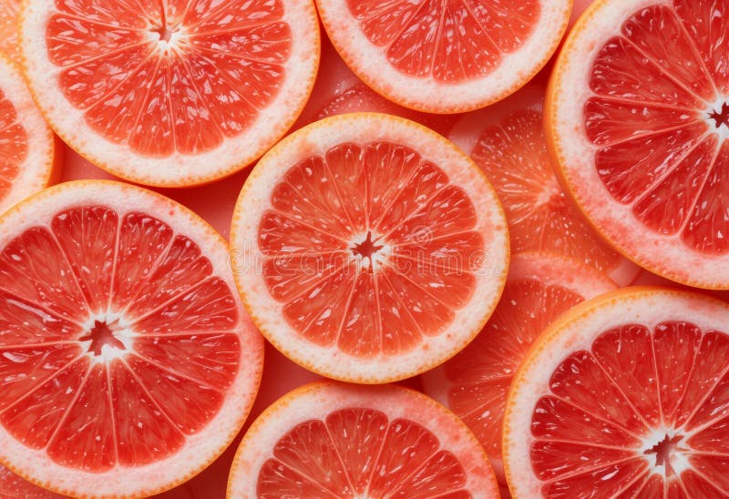 Citrus Geometry Top View of Grapefruit Slices. Stock Photo - Image of ...