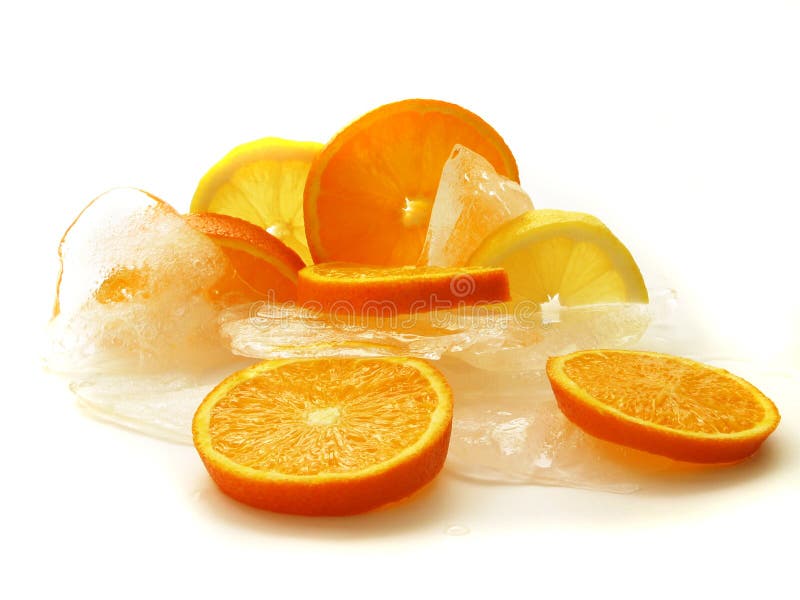 Citrus on Ice stock photo. Image of lemon, health, isolated - 131426