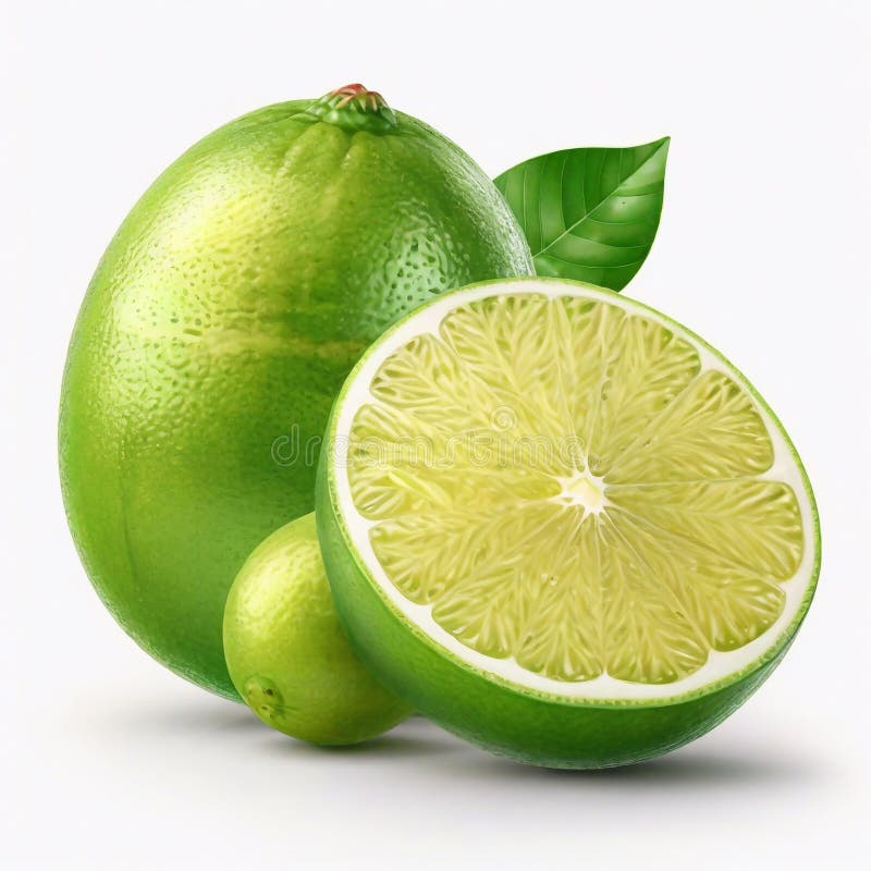 Citrus Lime Fruit Hyperrealistic Highly Detailed Isolated on Background ...