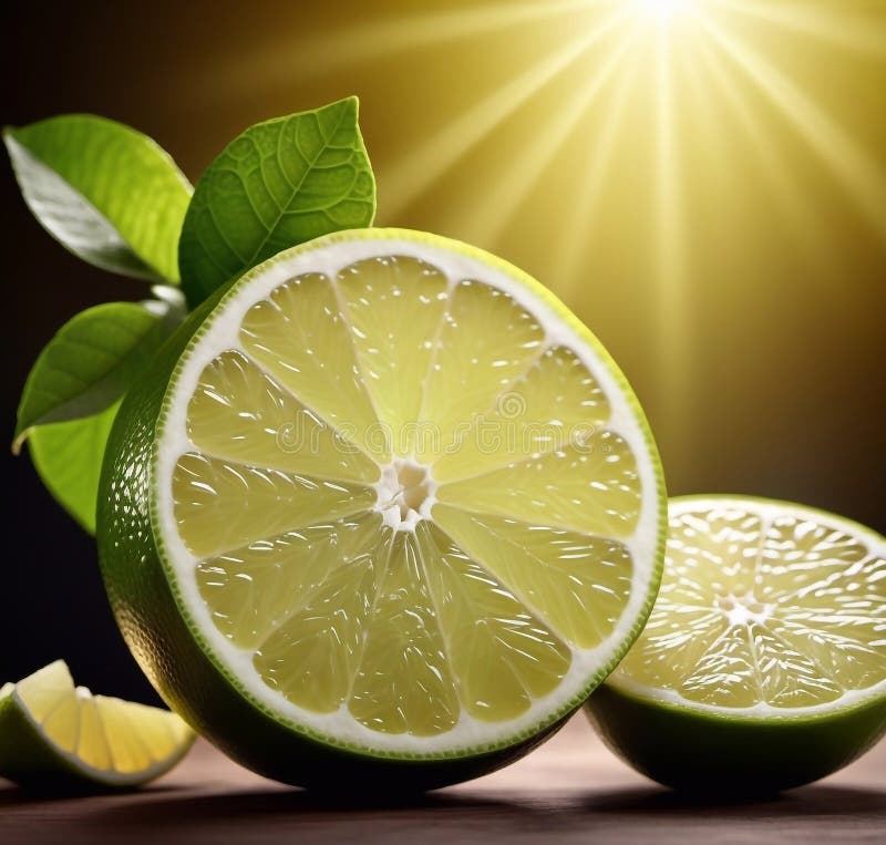 Citrus Lime Fruit Hyperrealistic Highly Detailed Isolated on Background ...