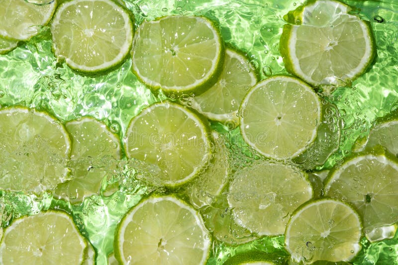 Citrus Lime Splash in Water. Tropical Summer Vibes Stock Photo - Image ...