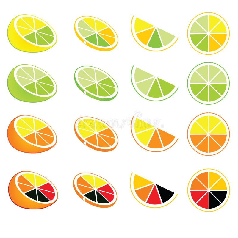 Citrus logos and icons stock vector. Illustration of trademark - 11067268