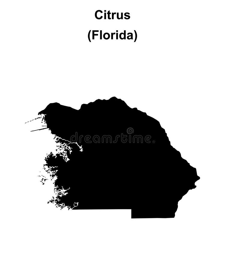 Citrus outline map stock vector. Illustration of region - 357888609