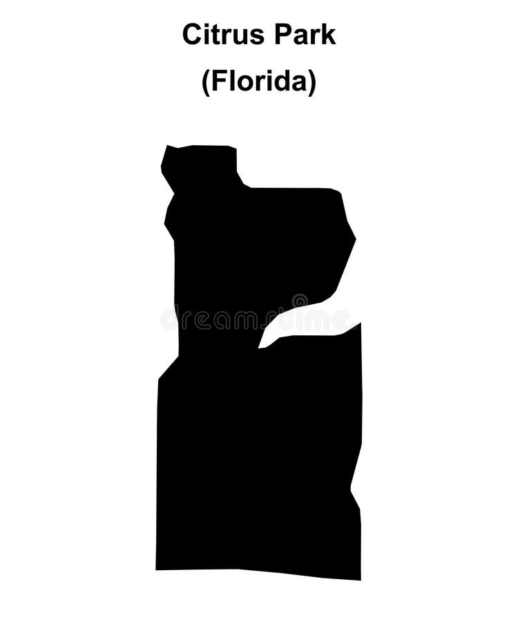 Citrus Park outline map stock vector. Illustration of boundary - 357249335