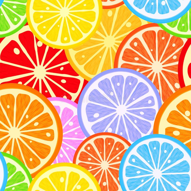 Citrus pattern stock vector. Illustration of nature, circle - 89515160