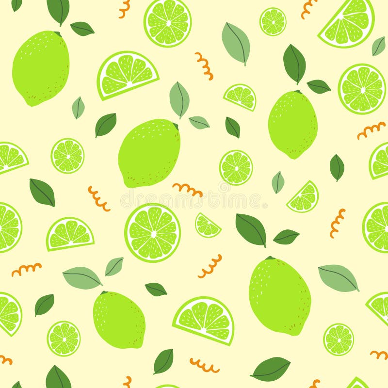 Citrus Pattern. Lime. Seamless Pattern Background. Lemones Texture ...