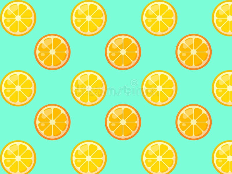 Citrus Slices Pattern. Vector Illustration Stock Vector - Illustration ...