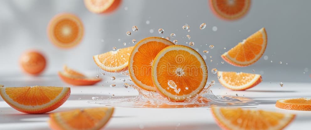 Citrus Splash a Refreshing Burst of Orange Delight Stock Image - Image ...