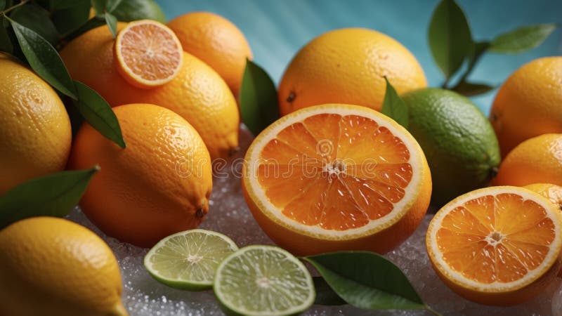 Citrus Themed Product Display Vibrant Colors Stock Photos - Free ...