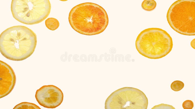 Citrus Transition Animated Over White Background Stock Footage - Video ...