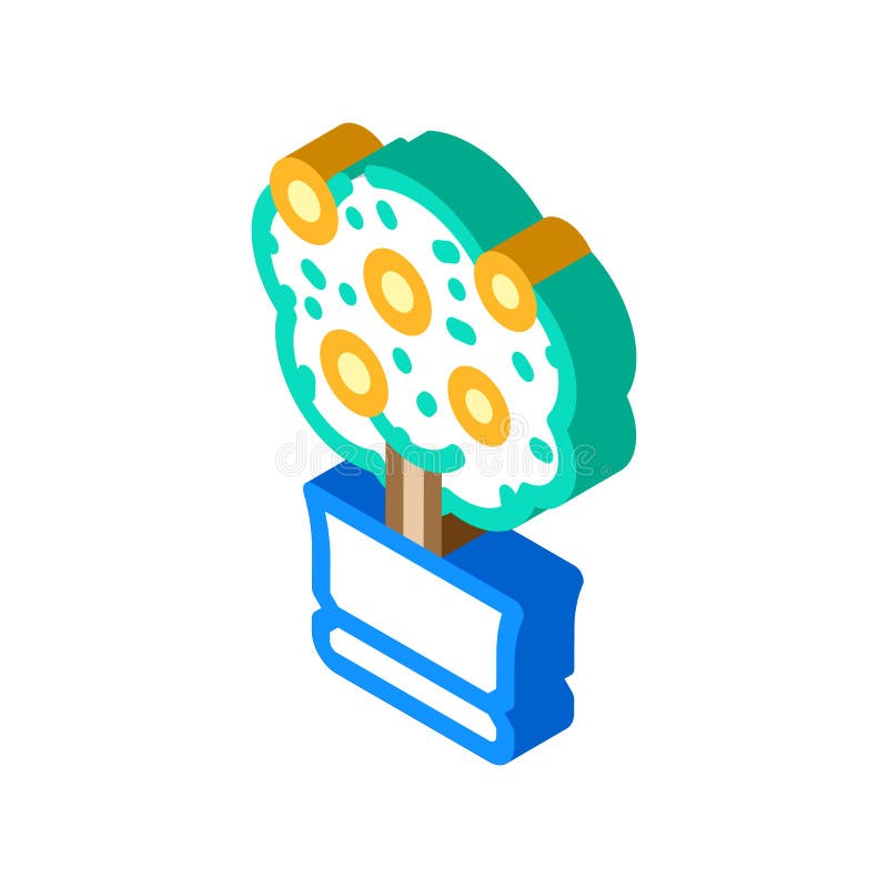 Citrus Tree Isometric Icon Vector Illustration Stock Vector ...