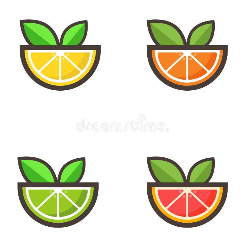 Citrus vector set stock vector. Illustration of label - 93170350