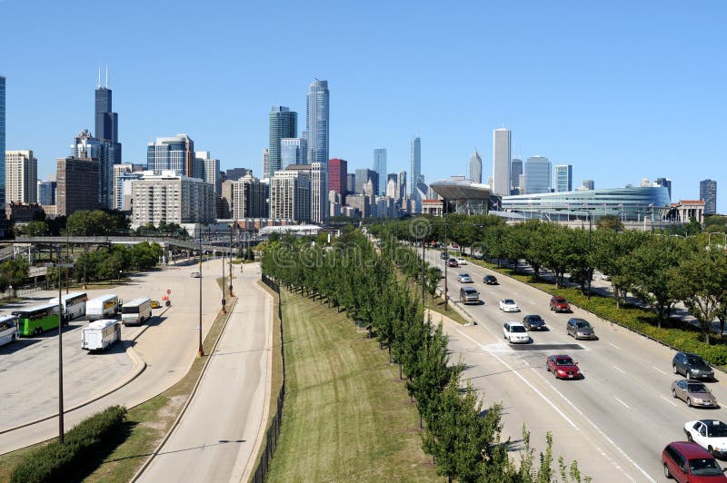 Strada Principale a Chicago Immagine Editoriale - Immagine di ...