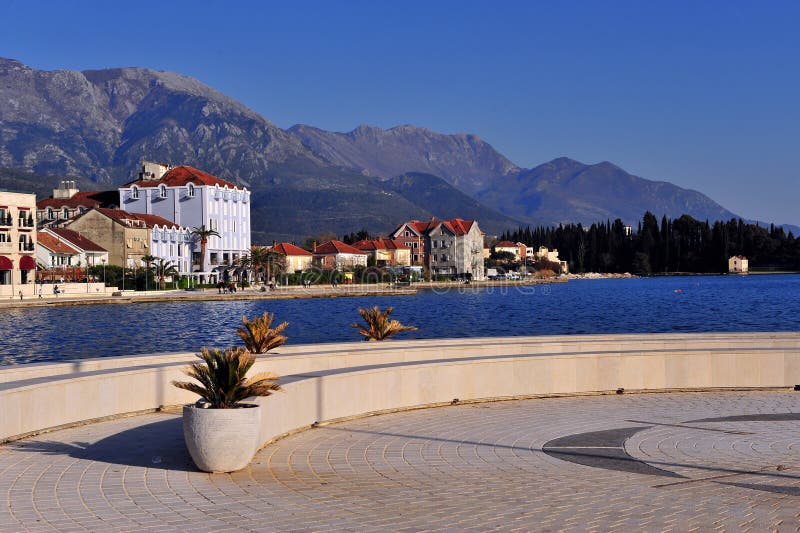 Città Di Teodo Nel Montenegro Immagine Stock - Immagine di baia ...