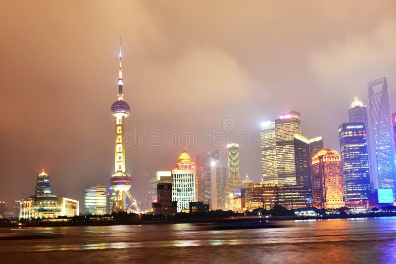 Città Shanghai Shanghai Pudong Edificio Della Cina Immagine Stock ...