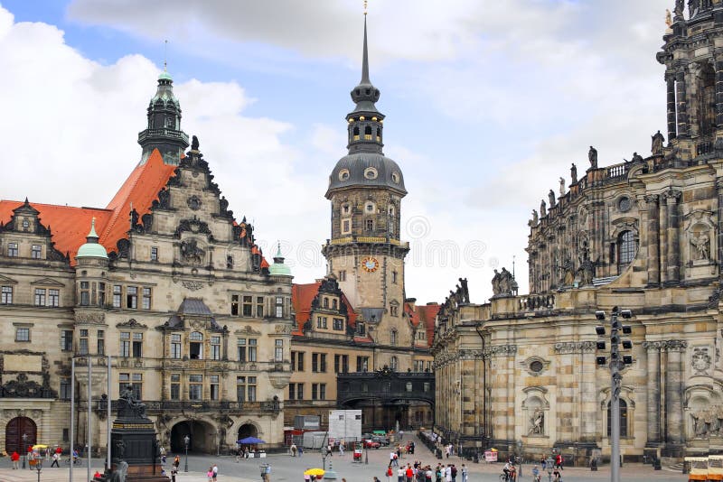 Città Vecchia Dresda, Germania. Fotografia Stock - Immagine di storico ...