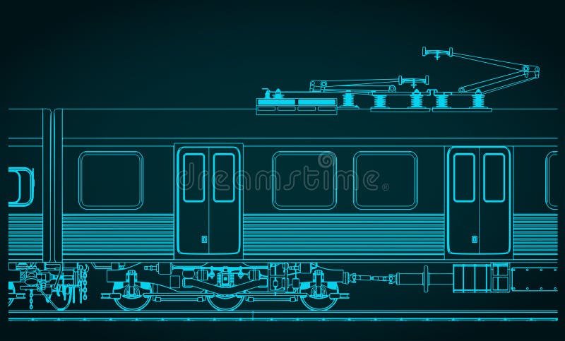 City Train Close Up Illustration Stock Illustration - Illustration of ...