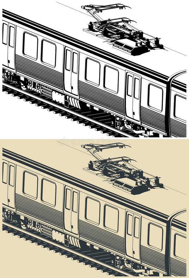 City Train Close Up Illustrations Stock Vector - Illustration of ...
