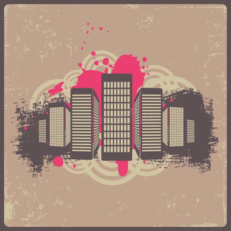 Grunge city design stock vector. Illustration of space - 9135433