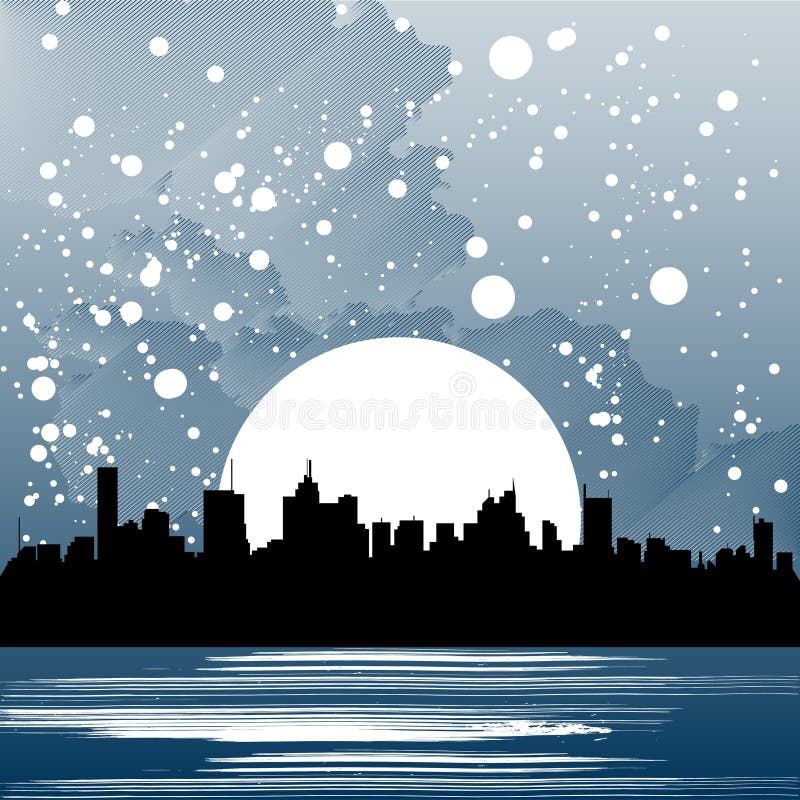 The city silhouette stock vector. Illustration of financial - 10597336
