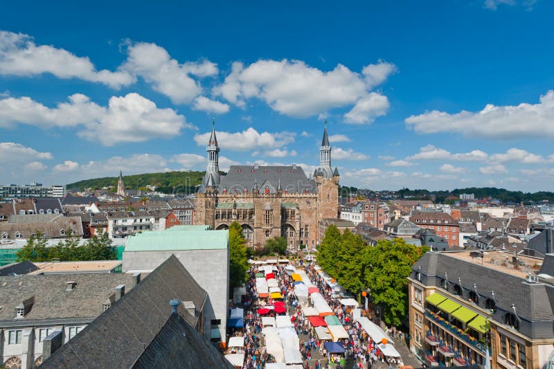 City of Aachen, Germany stock photo. Image of town, cathedral - 111164666