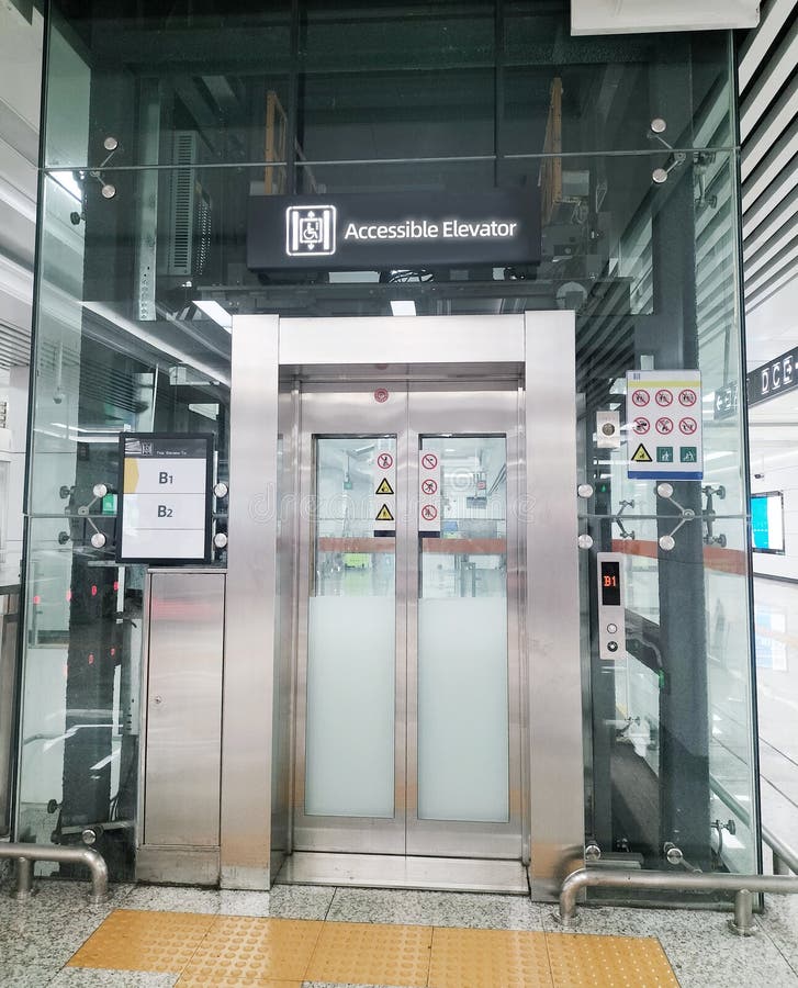 City accessible elevator stock photo. Image of room - 391179090
