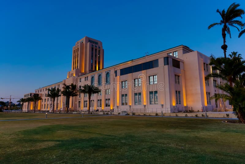San Diego Administration Building Stock Image - Image of administration ...
