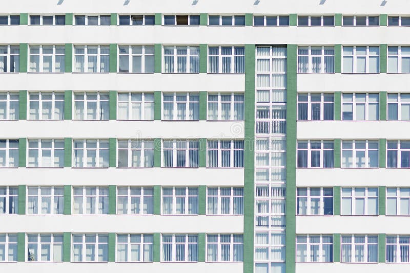 City Administrative Building with Large Windows Stock Image - Image of ...