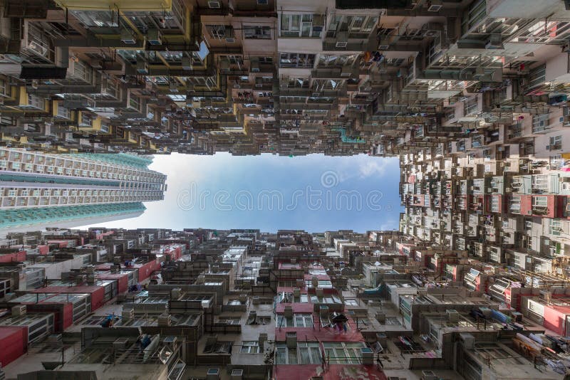City Apartment from Bottom View Stock Image - Image of abandon, home ...