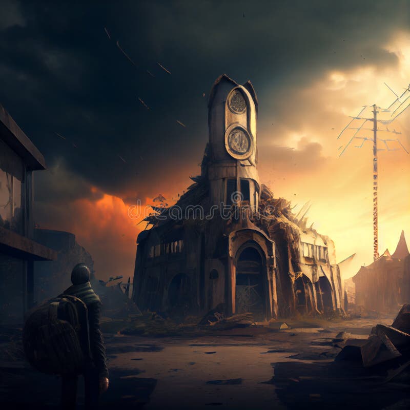 City after the Apocalypse in Devastation. AI Generated Stock ...