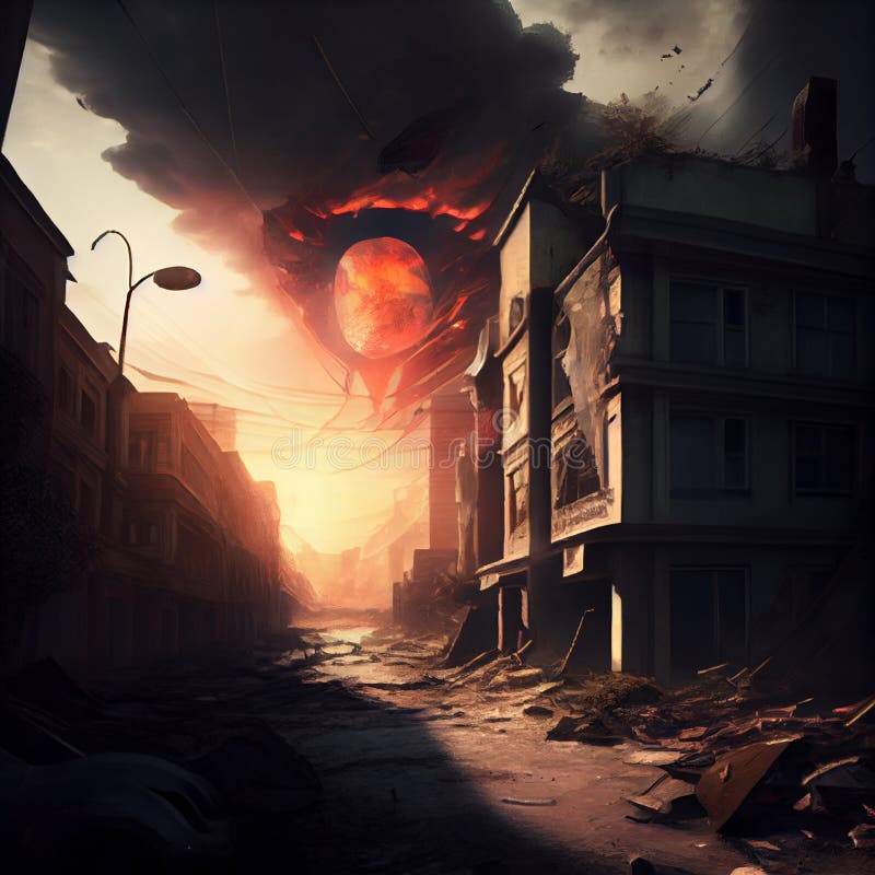 City after the Apocalypse in Devastation. AI Generated Stock ...