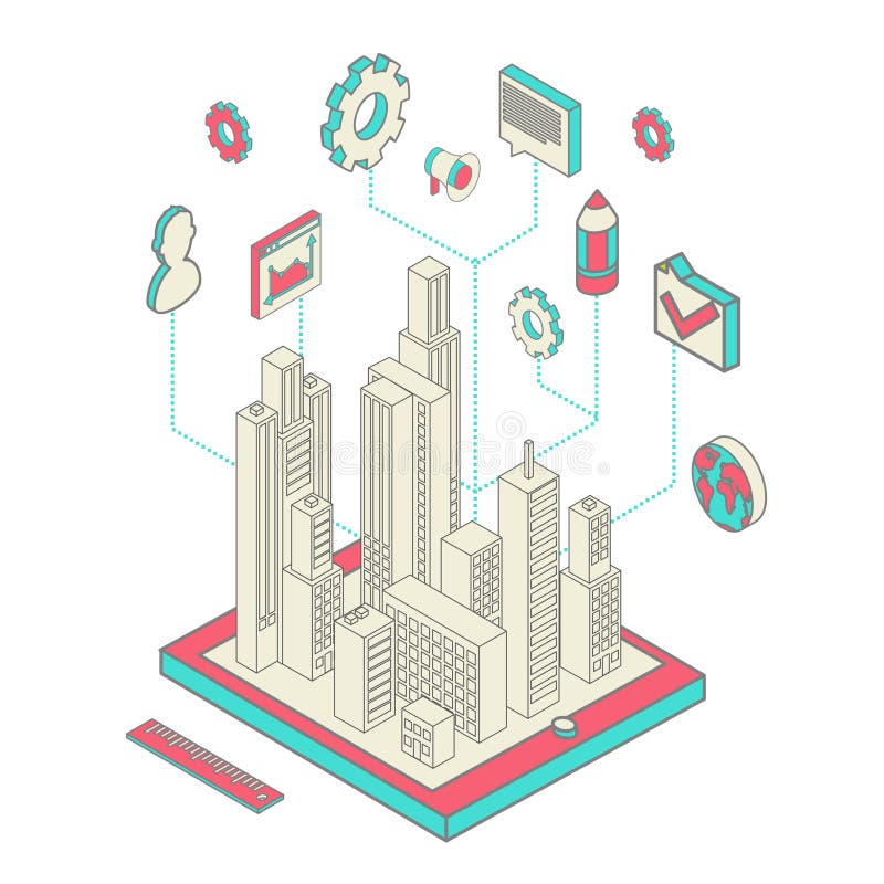 City app stock vector. Illustration of concept, abstract - 49011428