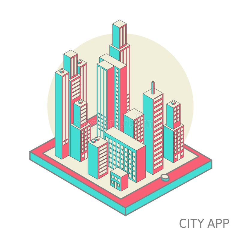 City app stock vector. Illustration of square, location - 49127782