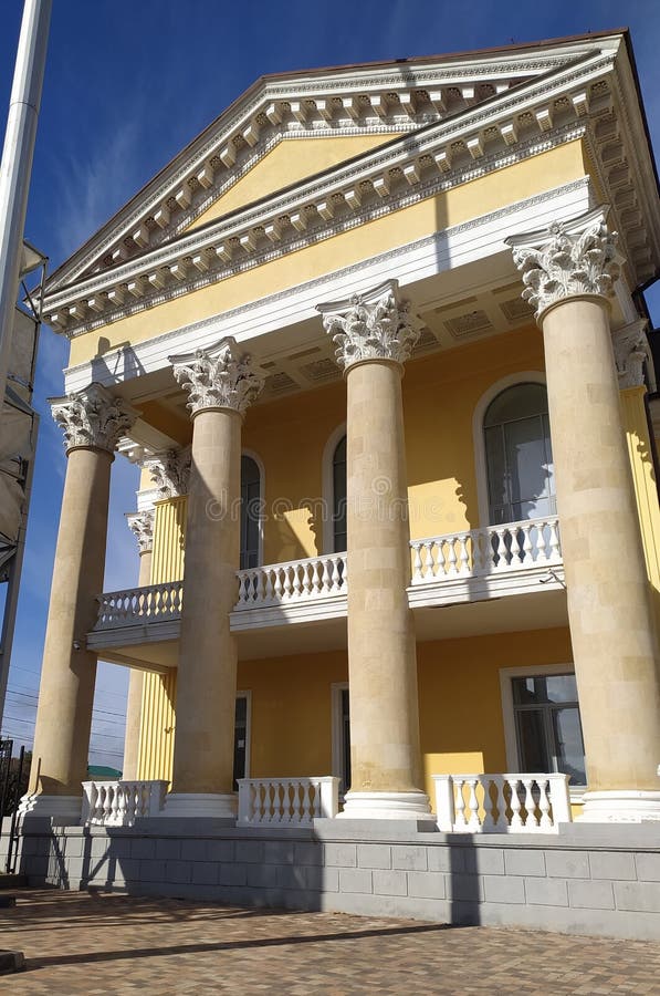 City Architecture Library Columns Pillar Stock Image - Image of library ...