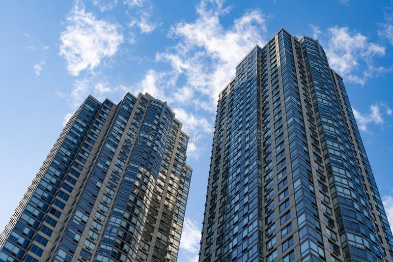 Perspective Skyscraper of Manhattan. Modern Skyscraper Building in ...