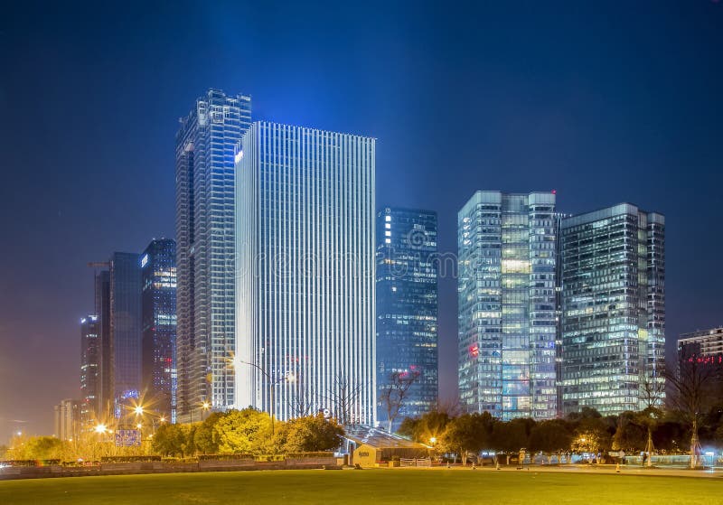 City Architecture night stock image. Image of financial - 59257789