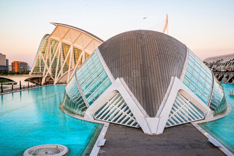 City of Arts and Sciences in Valencia at Sunset Editorial Photography ...