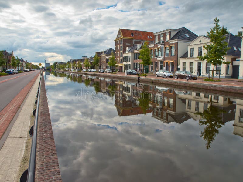 City of Assen in the Netherlands Stock Image - Image of canal ...