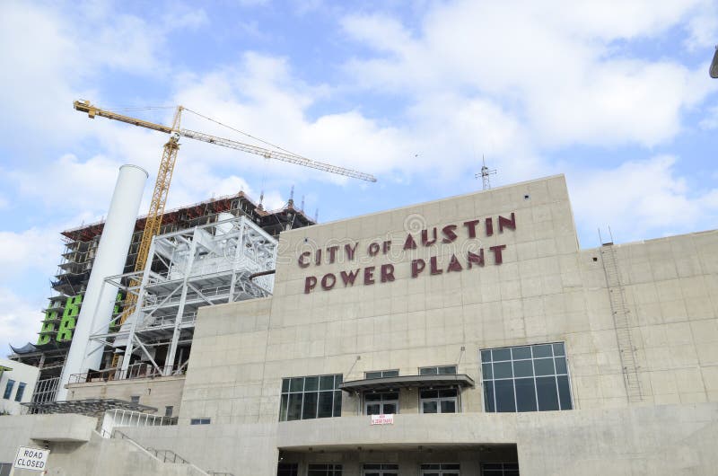 City of Austin power plant editorial stock image. Image of facade ...