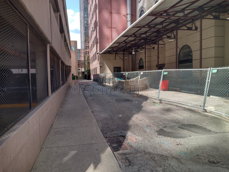 City back alley daytime stock photo. Image of alley - 275344656