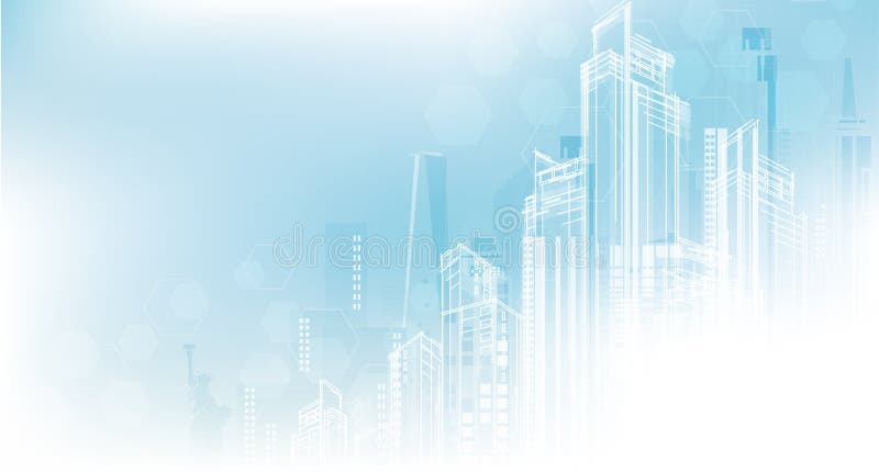 City Background Architectural with Drawings of Modern for Use Web ...