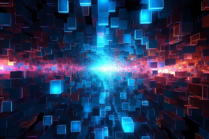 Technology Design Blue Light Futuristic Background Night Abstract ...