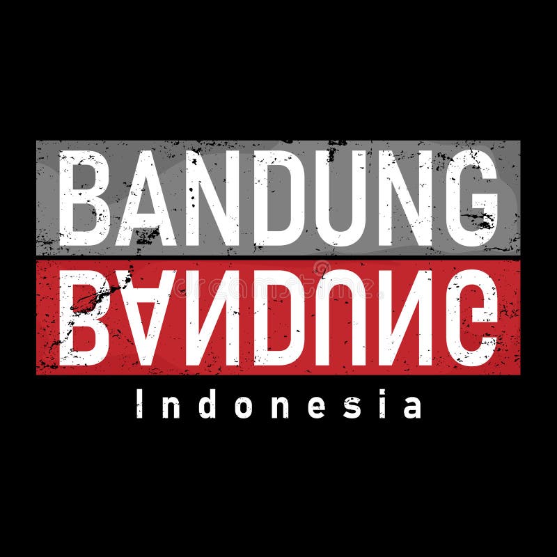 City of Bandung T-shirt Design Vector Logo for Print Stock Vector ...