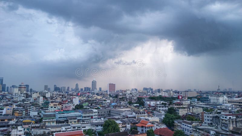 City editorial stock image. Image of cloud, raining, building - 46307764