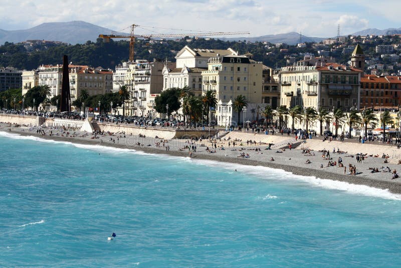 City beach in Nice editorial stock image. Image of holiday - 33246394