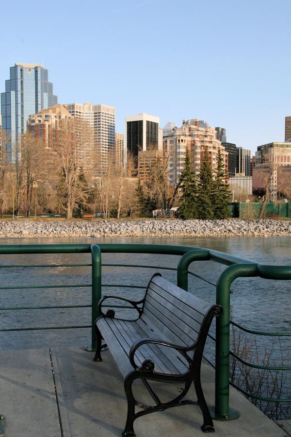 City bench stock image. Image of office, cityscape, highrise - 5172209